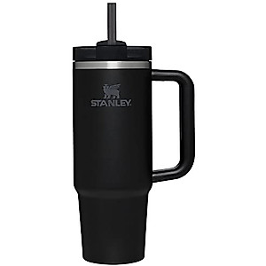 Stanley Quencher H2.0 FlowState Stainless Steel Vacuum Insulated Tumbler with Lid and Straw for Water, Iced Tea or Coffee, Smoothie and More, Black , 30 oz