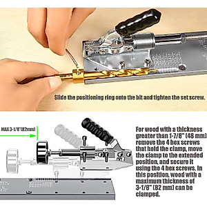 HOWOD Pocket Hole Jig Kit, Professional and Upgraded All-Metal Pocket Screw Jig.
