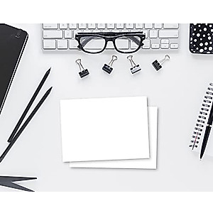 Home Advantage Set of 50 Blank Plain White 5x7 Index Cards, Postcards