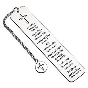 Inspirational Gifts for Women Men Christian Bookmark Religious Gifts Bible Verse Bookmark for Book Lovers Church Gifts for Reader Baptism Catholic Gifts Christmas Birthday Female Gift