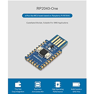RP2040-One, a Pico-Like 4MB Flash MCU Board Based On Raspberry Pi RP2040, Suitable for SMD Applications