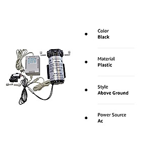 Aquatec 8800 Booster Pump Kit for up to 200 GPD RO Reverse Osmosis Water Filtration System for Both Standard and Manifold Type Systems 8852-2J03-B424 PSW-340 Made in USA