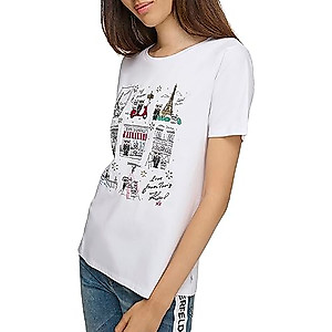 Karl Lagerfeld Paris Women's Logo T-Shirt, White