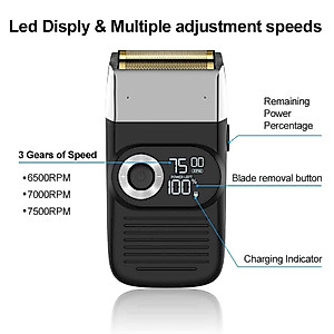 Head Shaver for Bald Men,2 in 1 Electric Shaver for Men, 3-Speed Adjustable Clippers for Men,Washable Foil Shaver with LCD Display,Professional Beard Trimmer with Replacement Blade