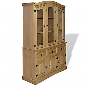 vidaXL Buffet & Hutch Mexican Pine Corona Range Display Cabinet Unit Bookcase