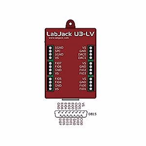Lab jack Low-Voltage U3-LV USB Module - High-Speed Data Acquisition DAQ Device with 4 Analog Inputs – Digital I/O and Flexible I/O Channels - Compatible with Third party Software