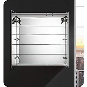 Fresca Tiempo 36" Wide x 36" Tall Bathroom Medicine Cabinet w/LED Lighting & Defogger