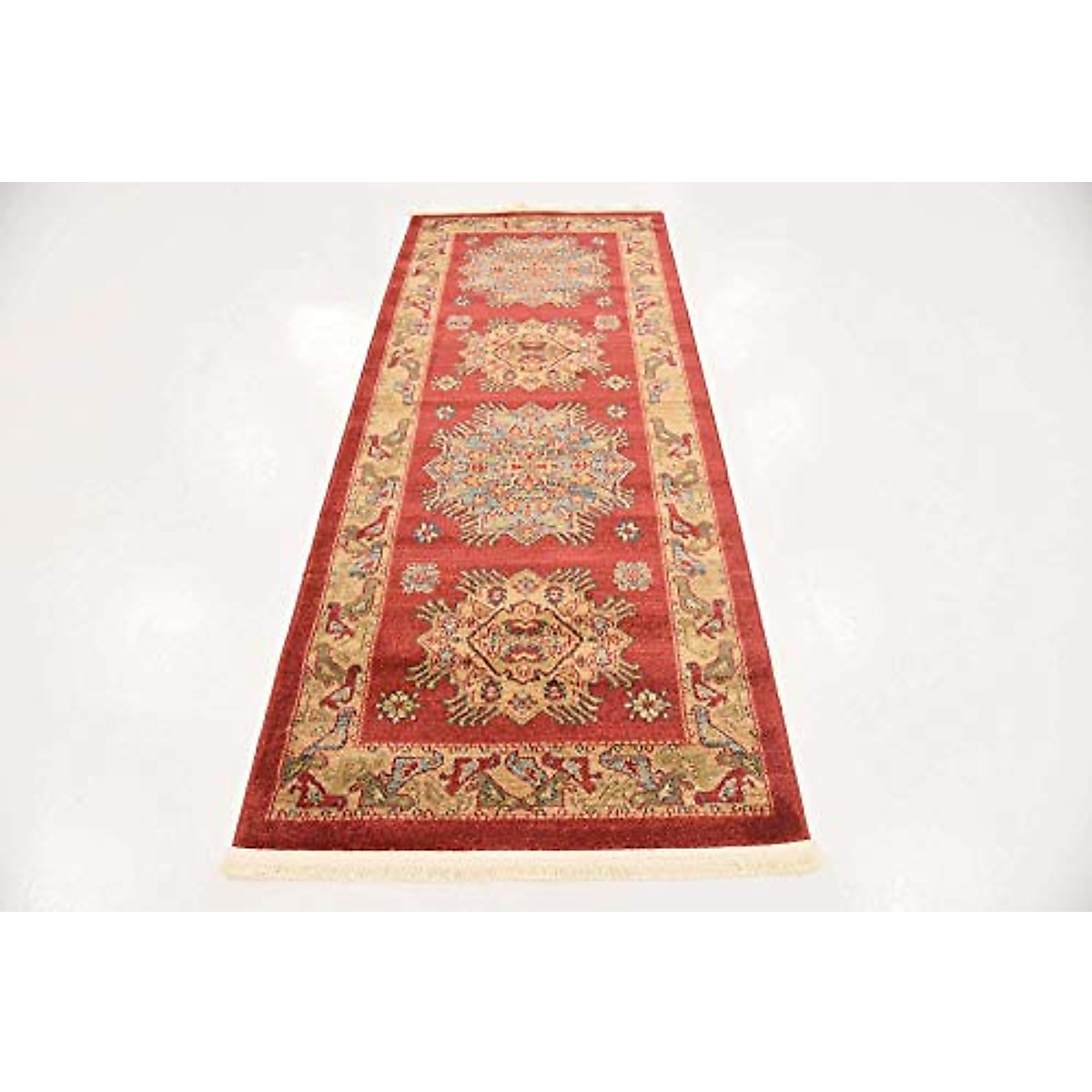Unique Loom Sahand Collection Traditional Geometric Classic Red Runner Rug (2' 7 x 6' 7)