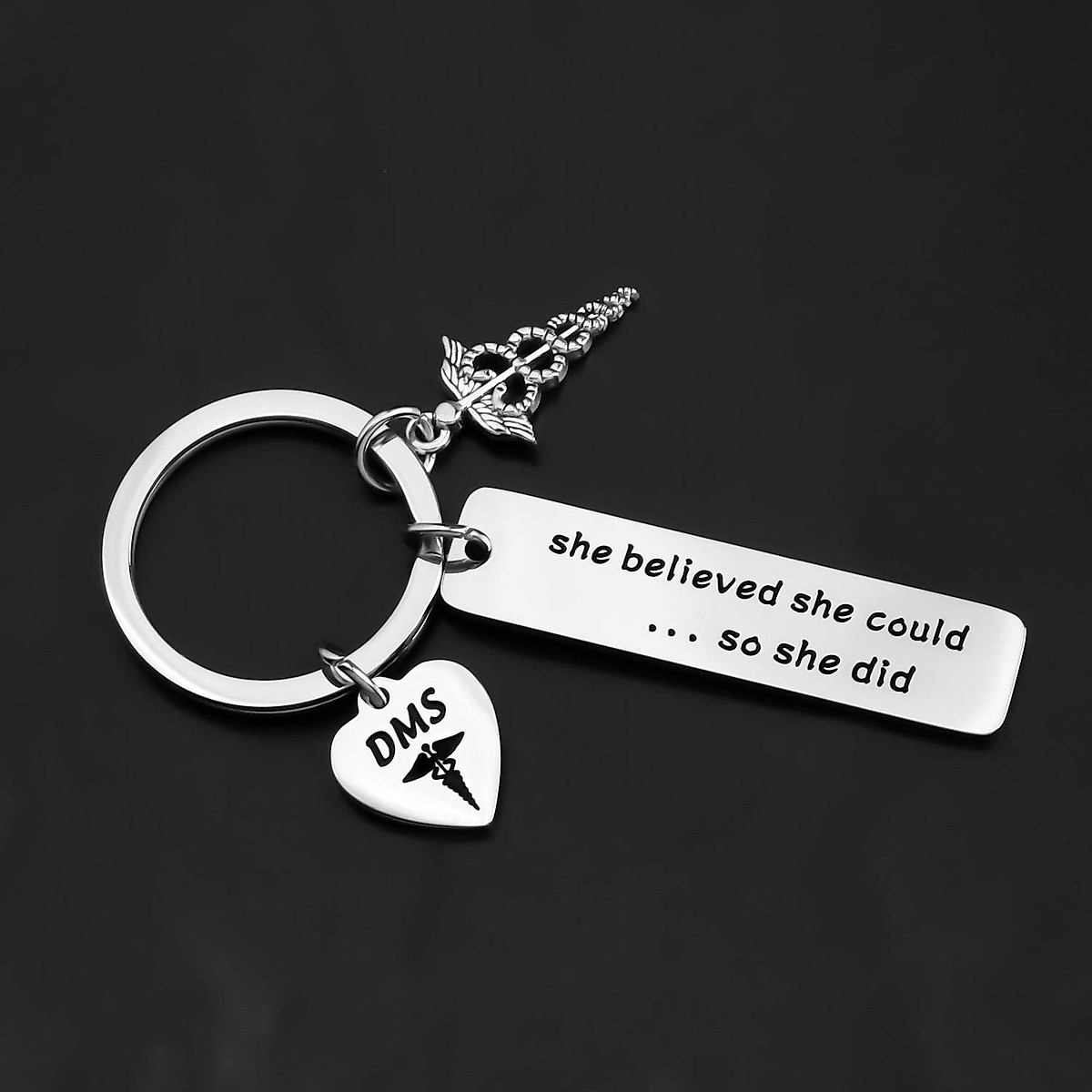 FOTAP Diagnostic Medical Sonographer gift Sonographer Doctor Keychain DMS Graduation Gift Radiologist Tech gift (DMS key)