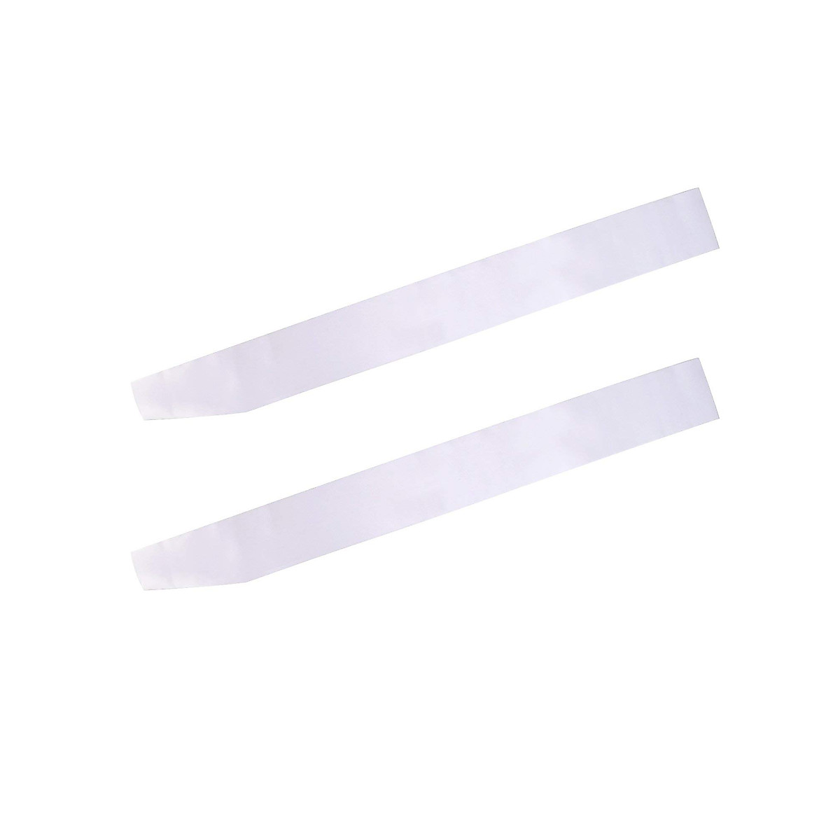 Blank Satin Sash Party Accessory for Wedding, Party Decorations and DIY, White (2)