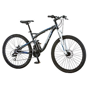 Mongoose Men's Detour Moutain Bike, 18-Inch Aluminum Frame, 26-Inch Wheels, Grey