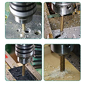 Hovico 6pcs 3-8mm Titanium HSS Drill & Saw Bit Set Cutting Carpenter Wood Metal Plastic Hole Tool