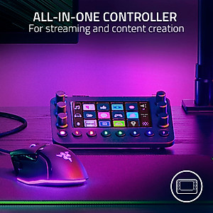 Razer Stream Controller: All-In-One Keypad for Streaming - 12 Haptic Switchblade Keys - 6 Tactile Analog Dials - 8 Programmable Buttons - Designed for PC & Mac Compatibility