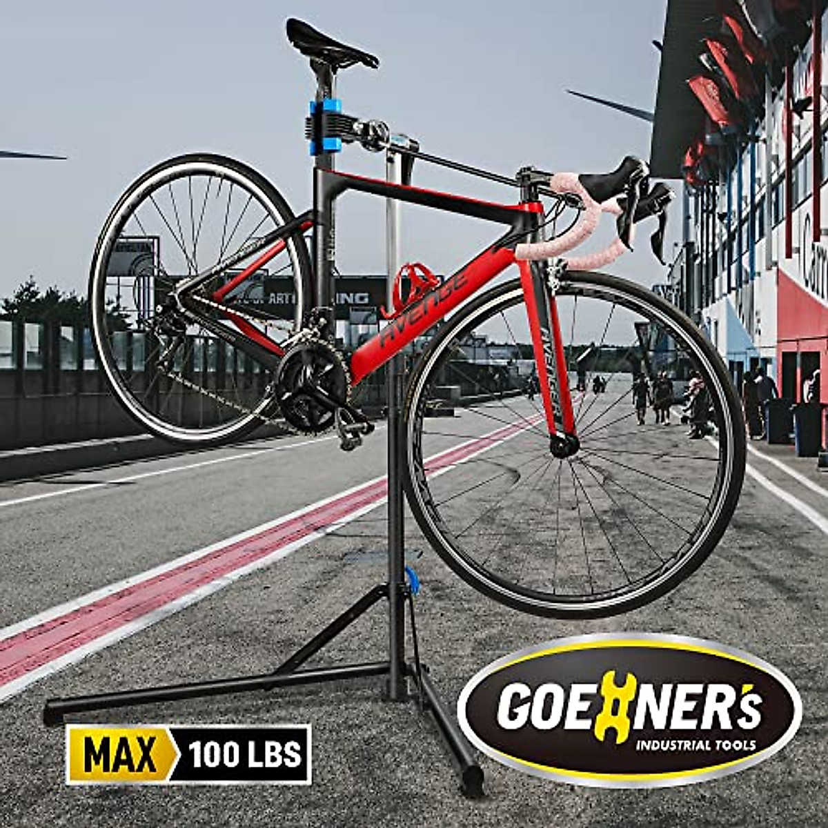 E Bike Repair Stand (Max 100 lbs) - Heavy Duty Portable Bicycle Stand Mechanics Workstand, Great for Maintenance of Heavy E Bike, Mountain Bike and Road Bike