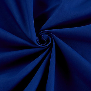60" Poly Cotton Broadcloth Royal, Fabric by the Yard