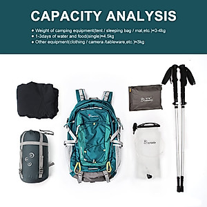 MOUNTAINTOP 40L Hiking Backpack Travel Daypack with Rain Cover for Outdoor Backpacking, Camping