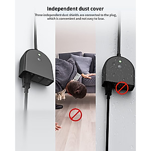 Outdoor Smart Plug, Outdoor Wi-Fi Outlet with 3 Sockets, Compatible with SmartThings, Alexa, Google Home, Wireless Remote Control/Timer by Smartphone, IP44 Weatherproof, FCC/RoHS Certified