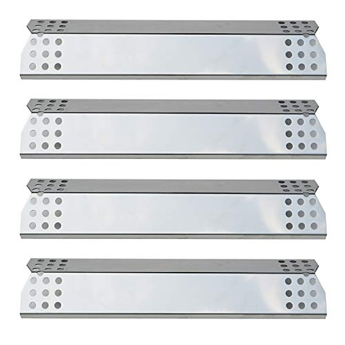 Direct Store Parts DP130 (4-Pack) Stainless Steel Heat Shield 14 9/16" x 3 3/8" Replacement for Sunbeam, Nexgrill, Grill Master, Charbroil, Kitchen Aid, Members Mark, Uberhaus Gas Grill Models (4)