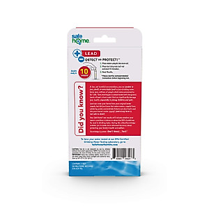 Safe Home® DIY Lead in Drinking Water Test Kit – at Home Testing for Lead in City Water or Well Water – Detection to 5ppb – 10 Minute Test – Single Pack