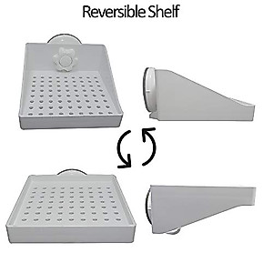 PUMP&FIX Multi-Purpose Suction Cup Hooks Shelf Tray Extender for Bathroom Shower Drinks Holder, Kitchen, Office Holder Shelves Organizer and Glass Window Sill Indoor Storage for Plant