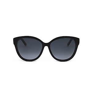 Marc Jacobs Women's Marc 452/F/S Square Sunglasses, Black/Gray Shaded, 61mm, 13mm