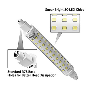 Familite R7S LED Bulb 118MM, 10W Dimmable J118 Flood Light, 100W Halogen T3 Replacement for Torchiere Wall Sconce Work Light Banker Light (Cool White, Pack of 4)