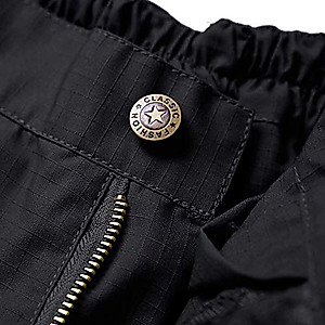 KEFITEVD Cargo Pants for Men Work Tactical Hiking Pants Thermal Winter Running Joggers Sweatpants with Zipper Pocket Khaki