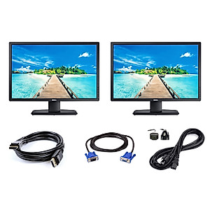Dell Dual U2412M UltraSharp 24 Inch LED Backlit Monitor, VGA, Display Port, DVD-D Port, Audio DC Out, 16.7 Million Colors, 178 Degree Viewing Angle, Vertical Horizontal Refresh Rate : 60/80 (Renewed)