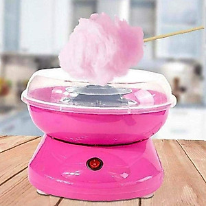UZIAH Mini Cotton Candy Machine, 500W Electric Cotton Sugar Floss Maker, Household Kids Party Sweet Gift,Brown