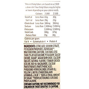 Great Value Sugar Free, Low Calorie ENERGY Watermelon Limeade Drink Mix (Pack of 6)