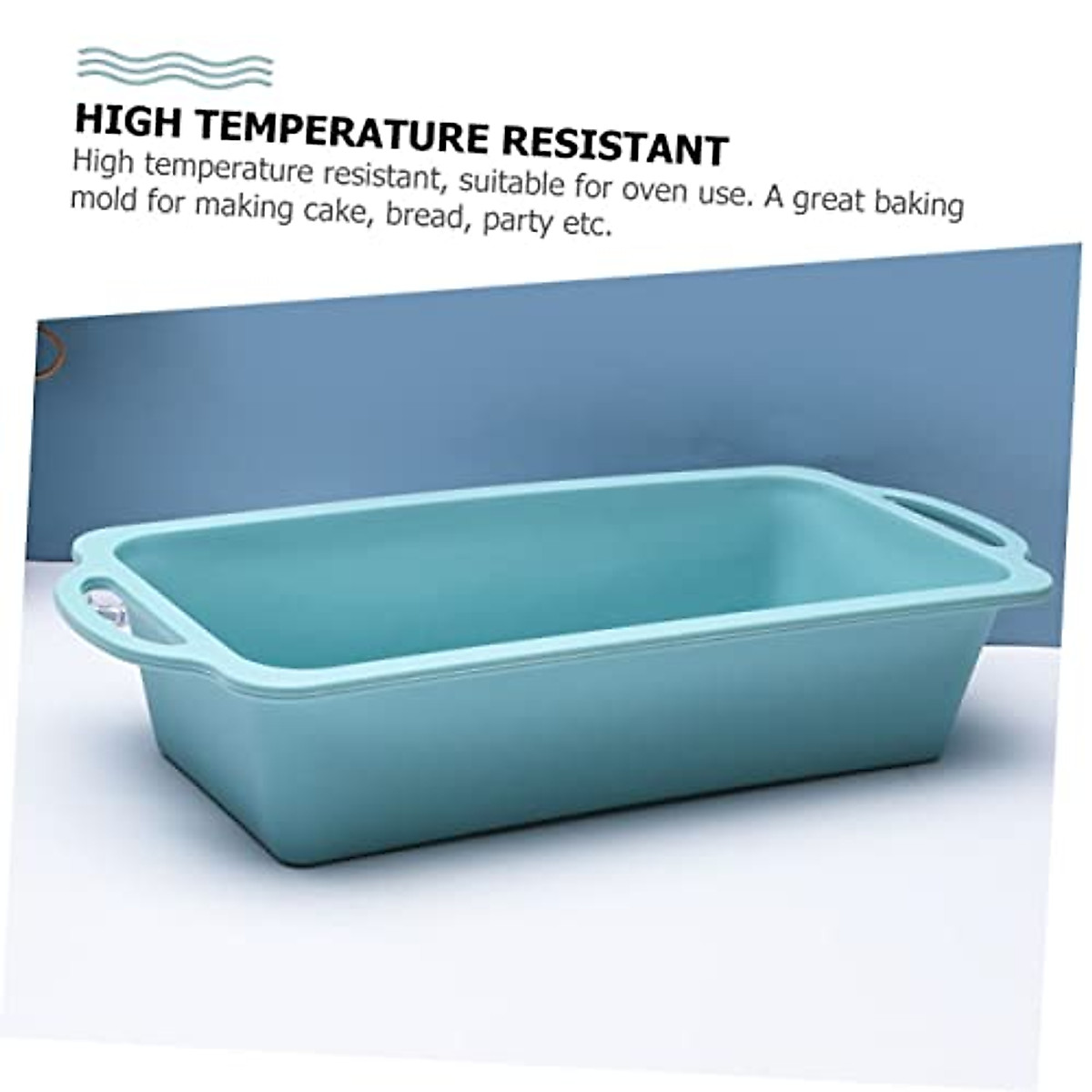 Cabilock 1pc Cake Mold Pizza Tray for Oven Square Silicone Mold French Bread Loaf Muffin Pan Nonstick Broiler Pan for Oven Silicone Toast Loaf Pan Baking Mold for Home Durable Cake Mold Pie