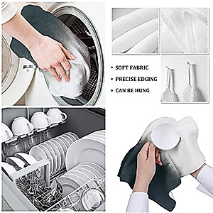 Kitchen Towels 4 Pack 18×28in-Super Absorbent Dish Cloth Monochrome Mystical Fantasy Forest Soft Dish Towel for Home Drying Dishes Heavy Fog Natural Scenery Tea Bar Hand Towels Cleaning Cloths