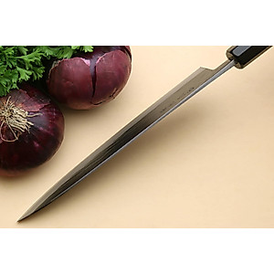 Yoshihiro Kurouchi Black-Forged Blue Steel Stainless Clad Gyuto Chefs Knife Ebony Handle (9.5'' (240mm) & No Saya)