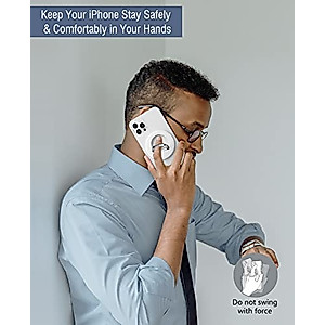 B-Land Magnetic Phone Ring Holder Compatible with MagSafe,Adjustable Finger Ring Grip, Removable for Wireless Charging,Only for iPhone 13, 13 Pro, 13 Mini, 13 Pro Max, 12, 12 Pro, 12 Mini,12 Pro Max