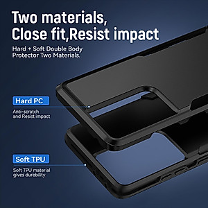 for Samsung Galaxy S21 Ultra Case, S21 Ultra Case with Screen Protector,[Military Grade Drop Tested] Heavy-Duty Tough Rugged Shockproof Protective Phone Case for Galaxy S21 Ultra 6.8 inch (Black)