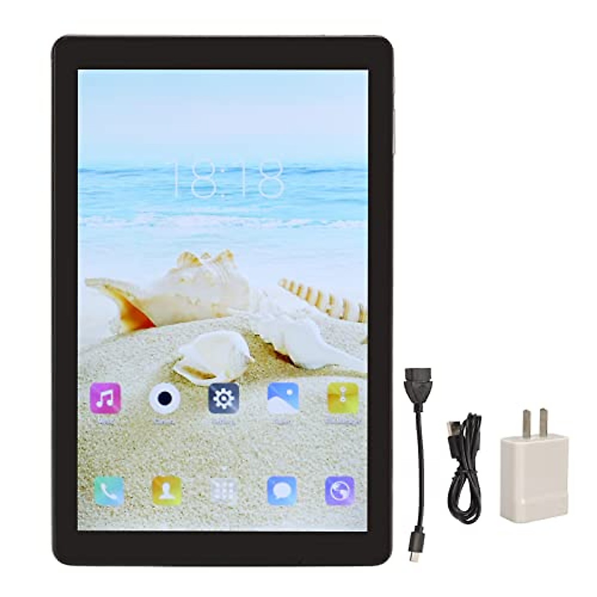 Dual SIM Tablet, Octa Core Black 128GB Expandable 5G WiFi HiFi Speaker HD 10.1 Inch Tablet for Work for Travel (US Plug)