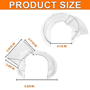 UPGRADED KN1PS Pouring Shield with Snap for W10616906 Mixer Bowl or Brushed Stainless Steel Tilt Head Stand Mixer Bowl, Replace W11312468 W11298367 WPW10616906