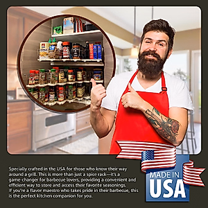 Vertical Spice Combo Spice Rack Drawer - Pull Out Pantry Organizers and Storage - Kitchen Cabinet Organizer - Seasoning Sliding Caddy - Made in USA (5.75" W x 9.25" H x 10.60" D, Partially Assembled)