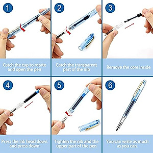 GC QUILL Calligraphy Set Fountain Pens 7 Different Size Nibs and 36 Assorted Ink Cartridges Kit for Calligraphy Lettering - Complete Easy Learning Set for Beginners F736