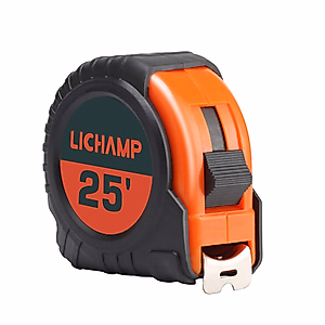 LICHAMP Tape Measure 25 ft, 6 Pack Bulk Easy Read Measuring Tape Retractable with Fractions 1/8, Measurement Tape 25-Foot by 1-Inch