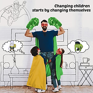 XYMTOY Superhero Toys Incredible Smash Fists Incredible Gloves Boxing Gloves for Toddlers Boys and Girls,Green