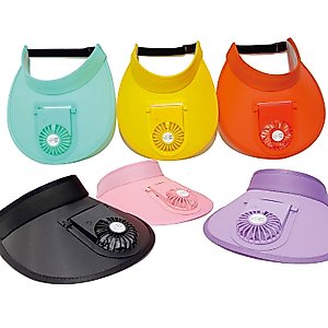 FYANER Sun Visors Hat with Fan for Women - Fan Visor Hat - Three Gear Mediation and Large Area Sun Protection