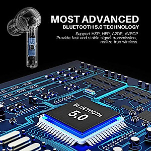 Wireless Earbuds Bluetooth 5.0 Earphones Noise-Canceling Headset with Charging Box,Built-in Microphone Headset 35 Playtime Suitable compatible for Samsung,Android,huawei Earbuds