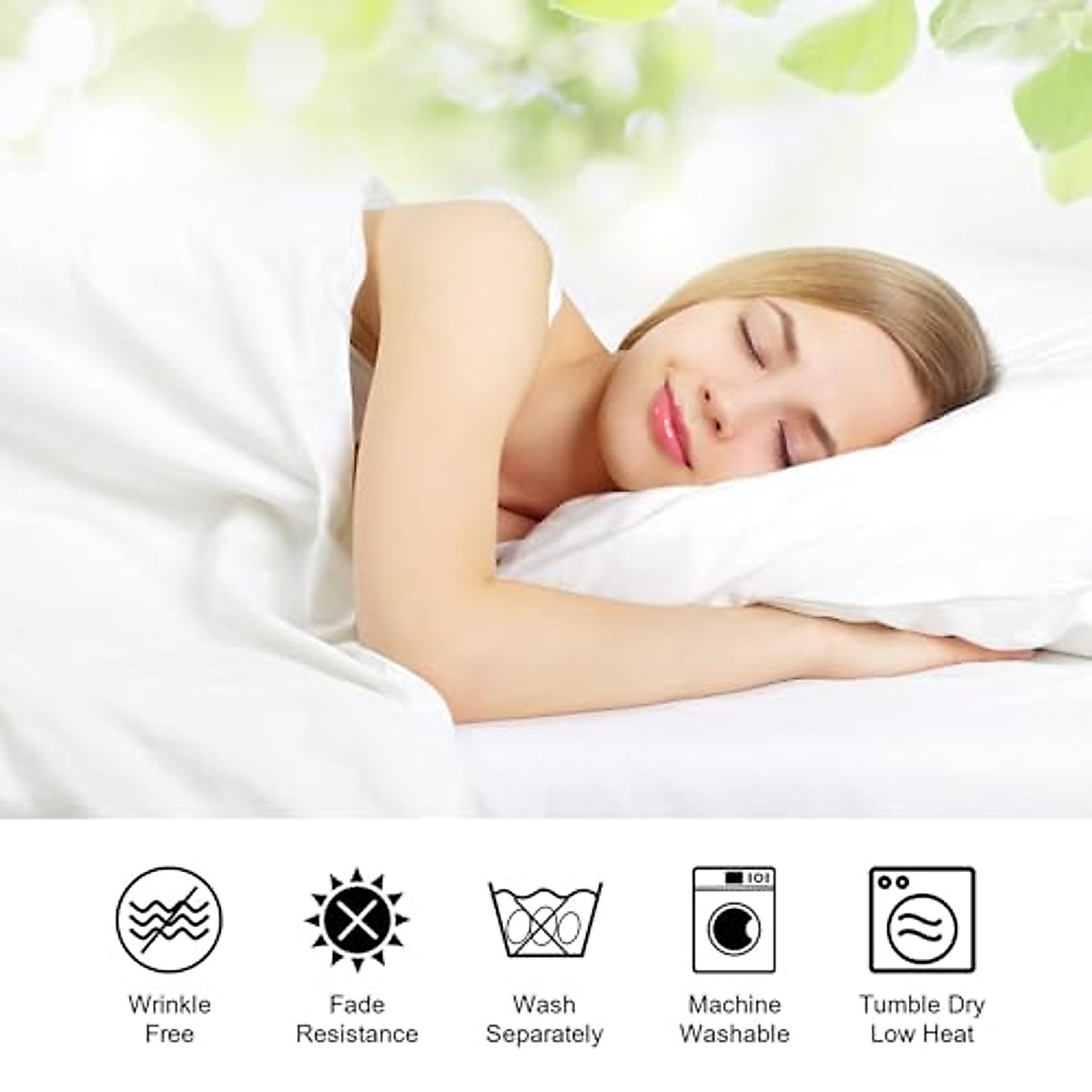 ILAVANDE White Queen Sheets Set 4 Piece,Hotel Luxury Super Soft 1800 Series Microfiber Queen Bed Sheets Set-Wrinkle Free & Breathable-14 Deep Pocket Sheets for Queen Size Bed(Queen,White)