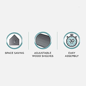 Zenna Home Linen Tower, 5-Tier, Bathroom Storage, White Spacesaver