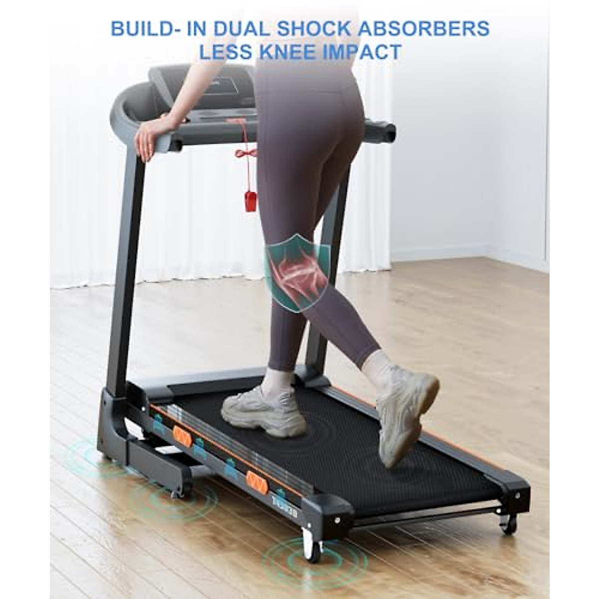 Treadmills for Home, Foldable Treadmill with Incline Automatic 15%, 3.5HP Portable Folding Jogging Running Machine for Home Office Gym, 265Lbs Capacity, Wide Running Belt, APP and Bluetooth