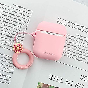 SMAIGE Compatible with Airpods 2 and 1 Case with Keychain, Soft Silicone Skin Case Cover Shock-Absorbing Protective Case-Cartoon Cute Design for Girls and Women ( Pretty Girl )