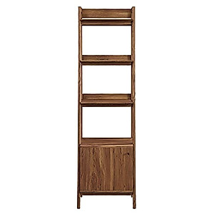 Modway 21" Bookshelf Display Case in Walnut