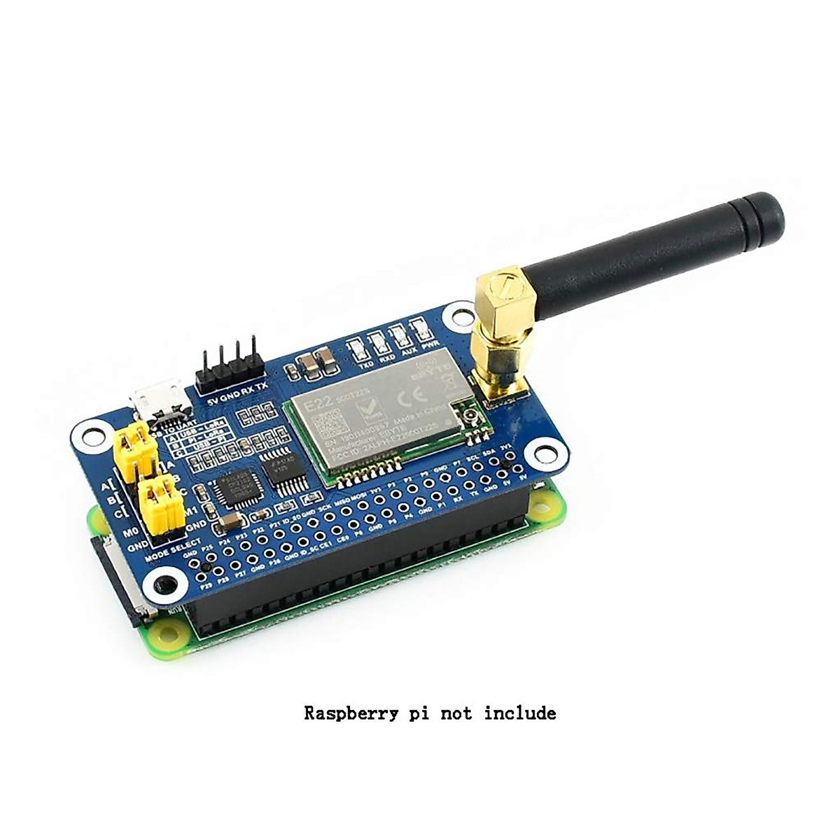 Coolwell Waveshare SX1262 LoRa HAT for Raspberry Pi/Arduino/STM32 Spread Spectrum Modulationup to 81 Available Signal Channel 915MHz Frequency Band Data Transmission up to 5km
