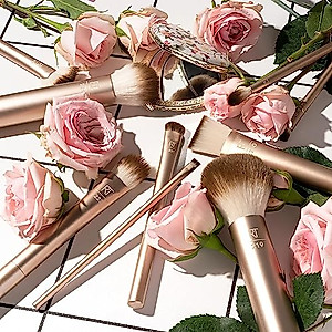 Real Techniques Au Naturale Makeup Brush Kit, For Foundation, Powder, Eyeshadow, Blush, Bronzer, & Concealer, Premium Quality Face Brushes, 9 Piece Set